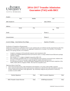 Fillable Online sbcc SBCC-AUSB TAG 16-17.doc Fax Email Print - pdfFiller