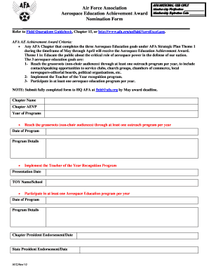 Fillable Online secure afa Air Force Association Aerospace Education ...