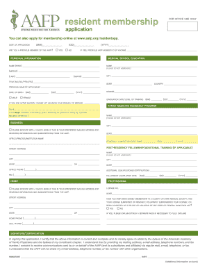 Fillable Online aafp org/residentapp - aafp Fax Email Print - pdfFiller