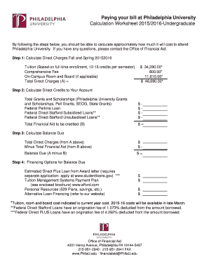 Fillable Online philau Paying your bill at Philadelphia University ...