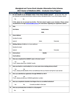 Fillable Online Tertiary Graduate Application Form - Aboriginal and ...