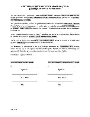 Fillable Online lawa CERTIFIED SERVICE PROVIDER PROGRAM (CSPP) SAMPLE ...