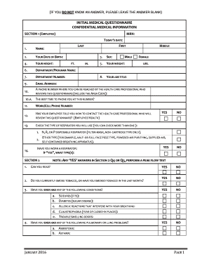 Fillable Online wakehealth Respiratory Fit Test Questionnaire Fax Email ...