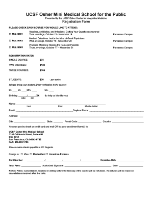 Fillable Online UCSF OCME Registration Form Fax Email Print - pdfFiller