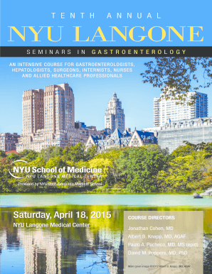Fillable Online webdoc nyumc TENTH ANNUAL NYU LANGONE - NYU Langone ...