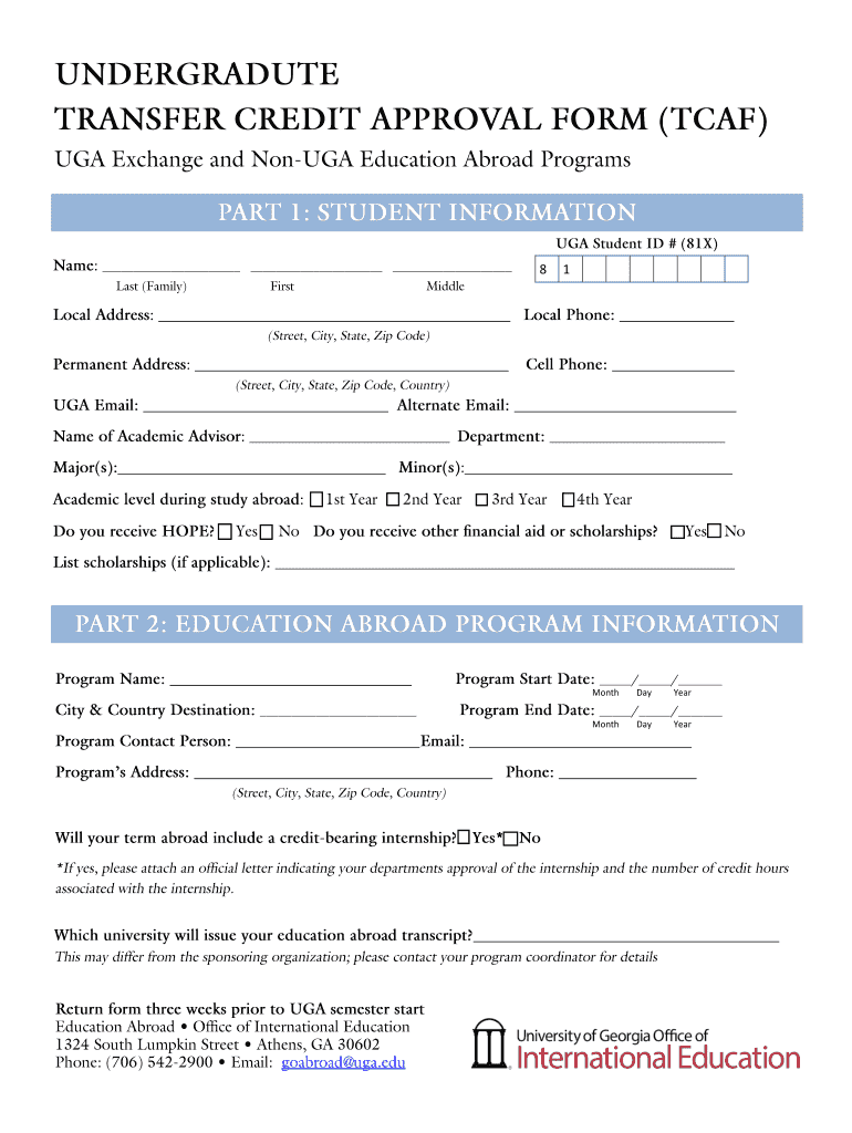 Fillable Online oie uga Grading: Grades awarded - International ...