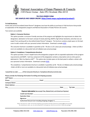 Fillable Online naepc AEP Tri-Fold Order Form - naepc Fax Email Print ...