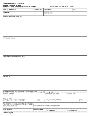 Fillable Online CPD-15.141 Grant Proposal Concept - Chicago Police ...