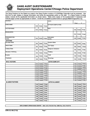 Fillable Online Numerical - Chicago Police Department Directives System ...