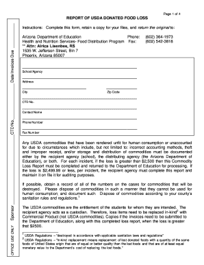 Fillable Online azed COMMODITY LOSS CLAIM Fax Email Print - pdfFiller