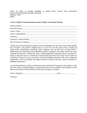 Fillable Online jamescitycountyva Notice for Work on Existing Buildings ...