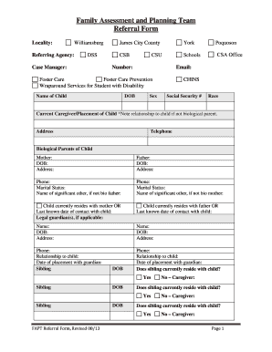 Fillable Online jamescitycountyva Family Assessment and Planning Team ...
