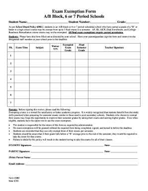 Fillable Online broward k12 fl Exam Exemption - AB67 Final.doc ...