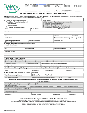 Fillable Online Homeowner Electrical Permit Application Form 1259 Rev 2 ...
