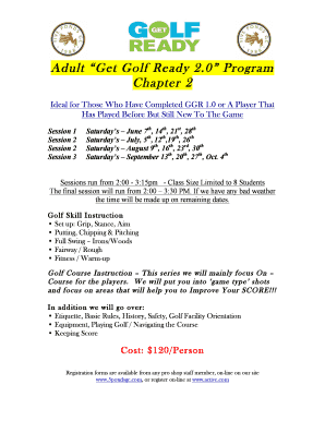 Fillable Online warminstertownship Adult Get Golf Ready 2 5ponds ...