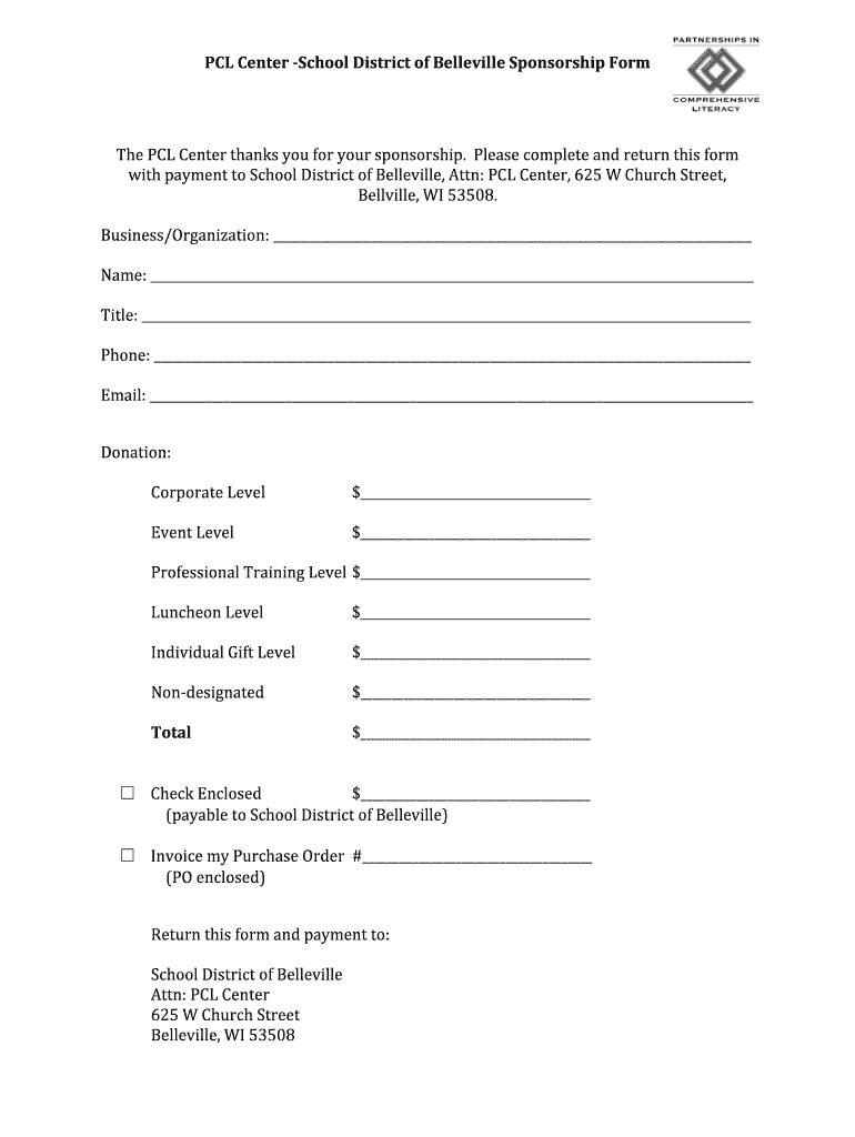 Fillable Online wisconsinpclcenter PCL Center School District of Fax ...