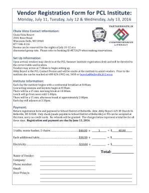 Fillable Online wisconsinpclcenter Vendor Registration Form for PCL ...