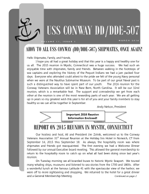 Fillable Online USS CONWAY DD/DDE-507 Fax Email Print - pdfFiller