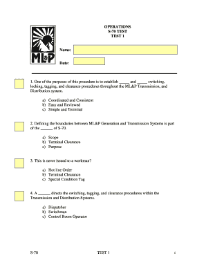 Fillable Online S-70 Test Fax Email Print - pdfFiller