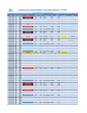 Port Canaveral Ship Schedule - Fill Online, Printable, Fillable, Blank ...