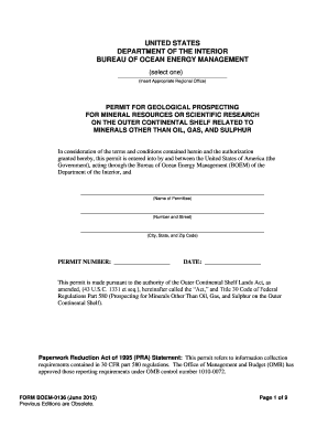 Fillable Online boem BOEM OCS Operation Forms BOEM Fax Email Print ...
