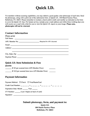 Fillable Online stamps Quick ID.doc - stamps Fax Email Print - pdfFiller