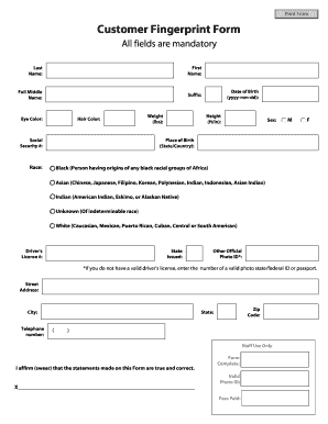 Fillable Online nevadanursingboard Customer Fingerprint Form - Nevada ...