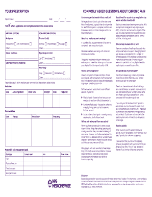 Fillable Online nps org Chronic Non-Cancer Pain Management Plan Fax ...