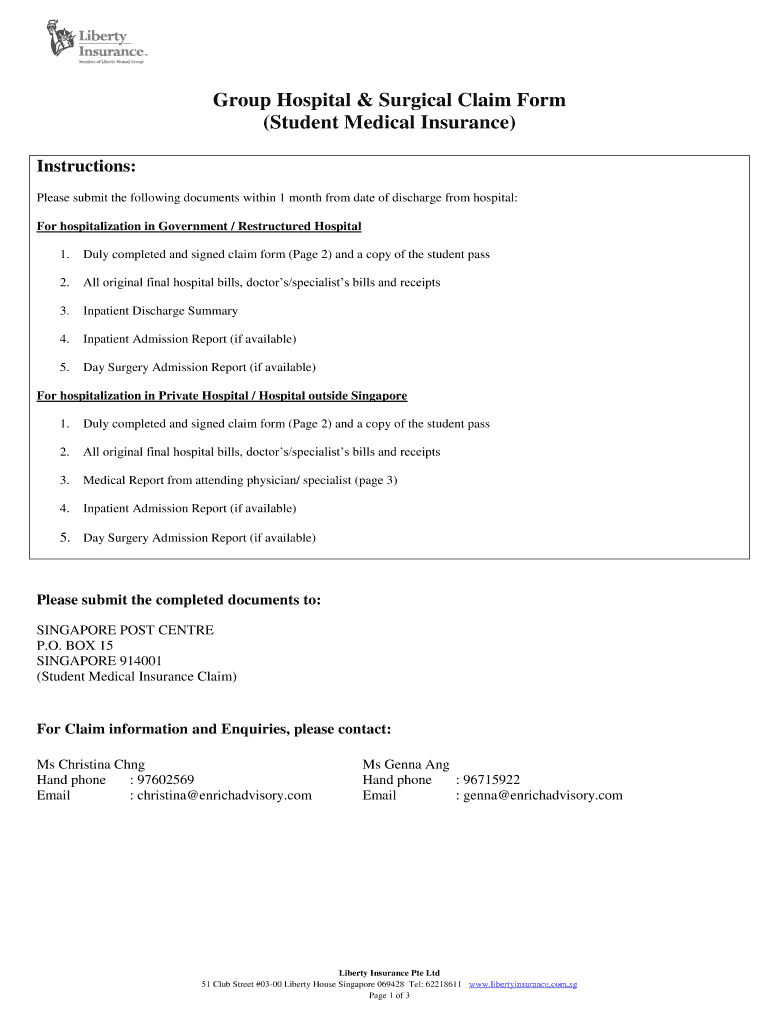 Fillable Online MEDICAL CLAIM FORM - German Institute of Science... Fax Email Print - pdfFiller