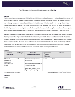 Minnesota Handwriting Assessment Pdf - Fill Online, Printable, Fillable ...