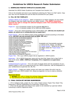 Ureca Poster Template - Fill Online, Printable, Fillable, Blank | pdfFiller