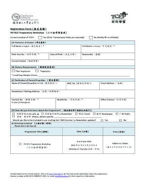 Fillable Online P6 Preparatory Registration Form 2016 - news.... Fax ...