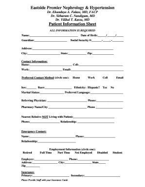 Fillable Online Eastside Premier Nephrology & Hypertension Fax Email Print - pdfFiller
