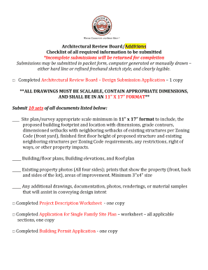 Fillable Online kirkwoodmo Architectural Review Board/Additions ...
