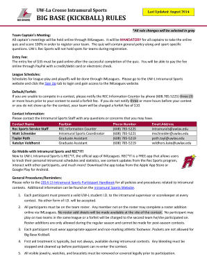 Fillable Online BIG BASE (KICKBALL) RULES Fax Email Print - pdfFiller