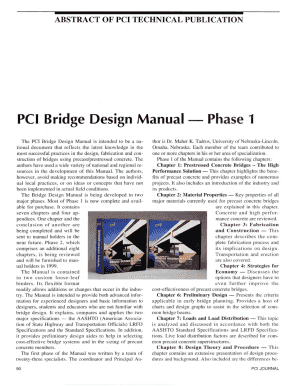 Pci Bridge Design Manual - Fill Online, Printable, Fillable, Blank ...