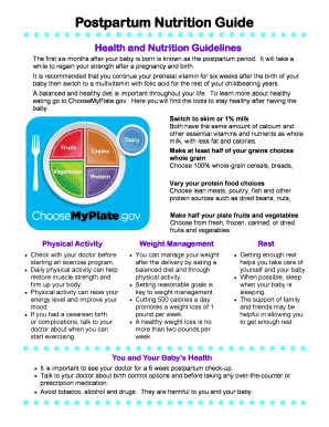 Fillable Online Postpartum Nutrition Guide Fax Email Print - pdfFiller