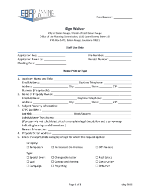 Fillable Online Sign Waiver Fax Email Print - pdfFiller