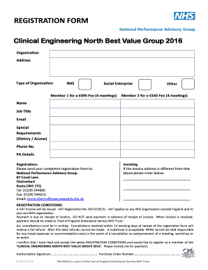 Fillable Online npag org Clinical Engineering North BVG 2016 Reg Form ...