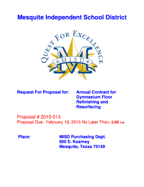 Fillable Online mesquiteisd Mesquite Independent School District - MISD ...