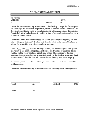 Fillable Online NO SMOKING ADDENDUM - Rentegration Management Fax Email ...