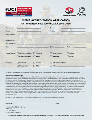 Fillable Online mtba asn MEDIA ACCREDITATION APPLICATION - MTBA - mtba asn Fax Email Print ...