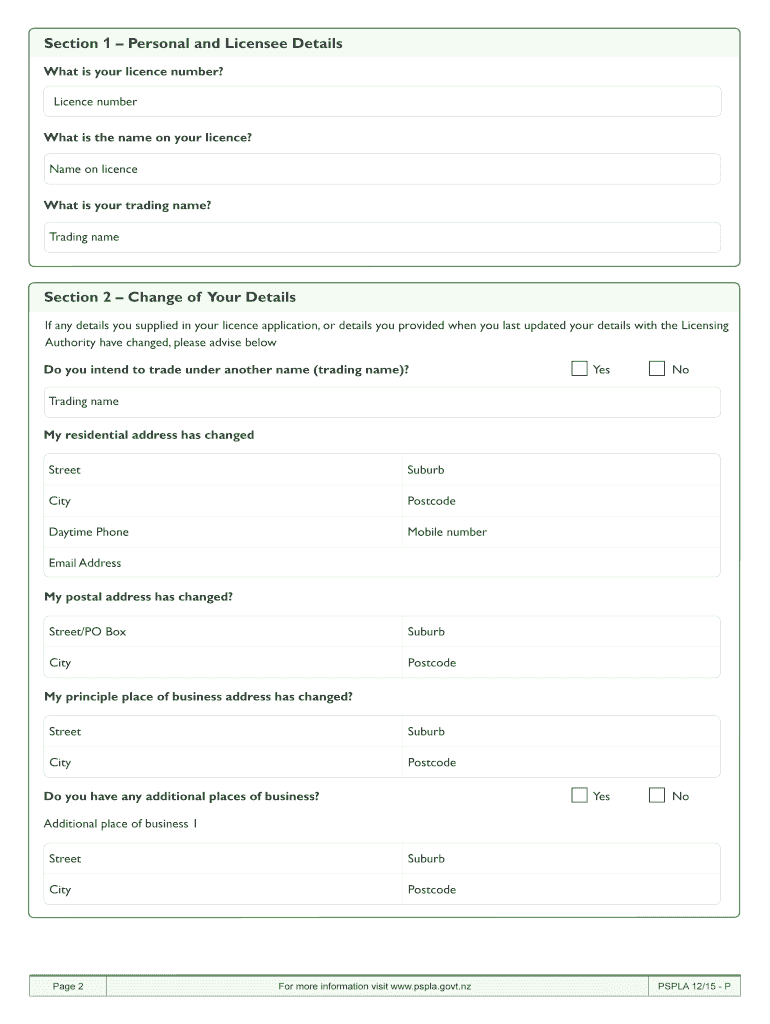 Fillable Online justice govt Individual Licence Annual Return Fax Email Print - pdfFiller