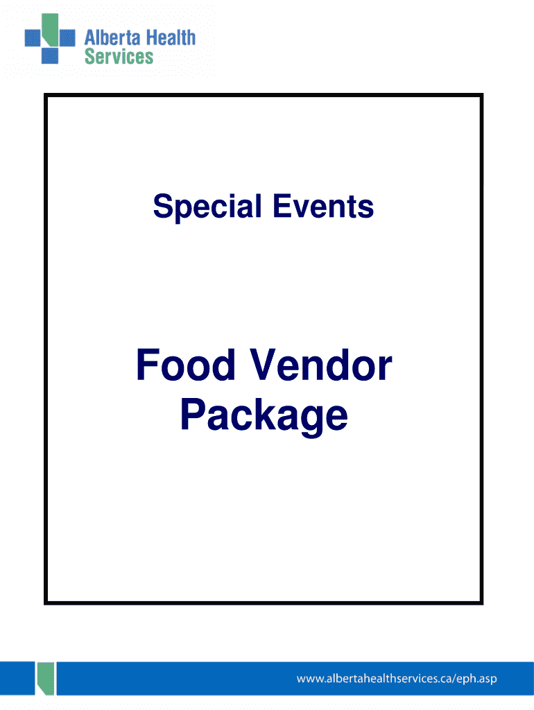 Fillable Online Special Events Food Vendor Package - ReggaeFest Fax ...