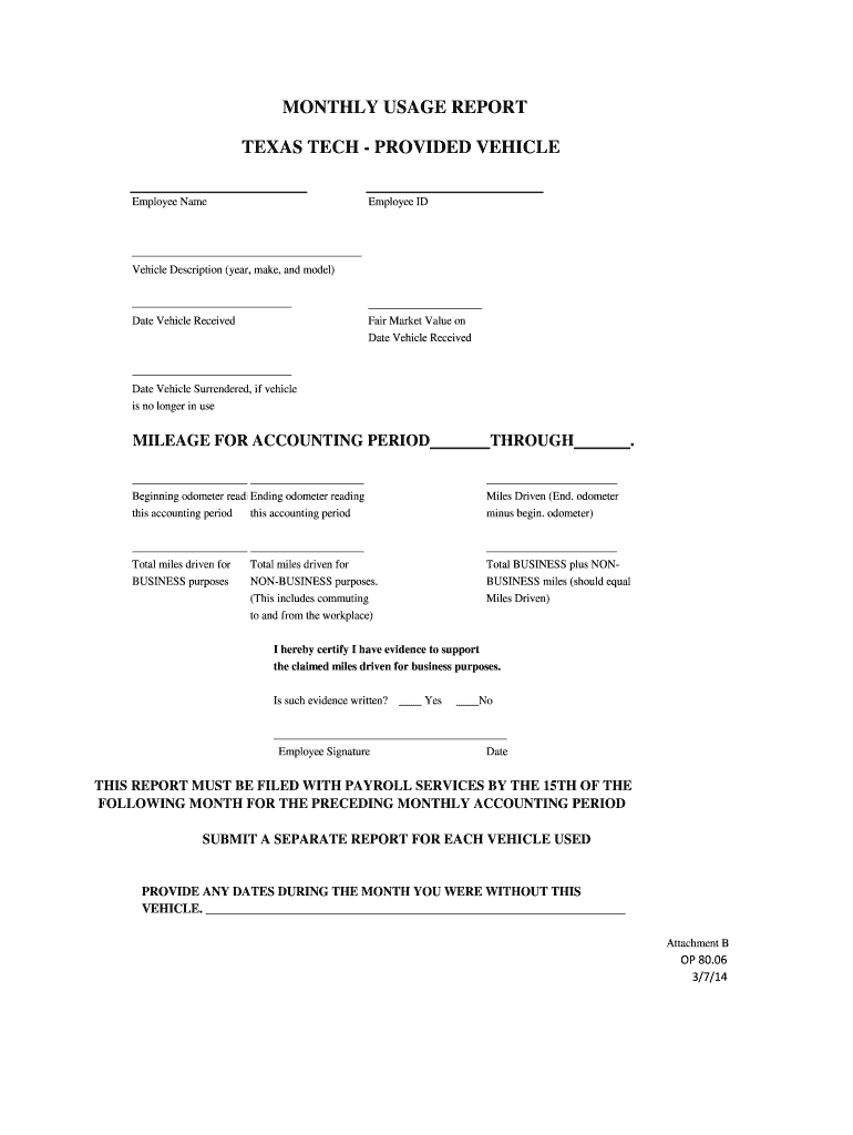 Fillable Online depts ttu OP 80.06B - depts ttu Fax Email Print - pdfFiller