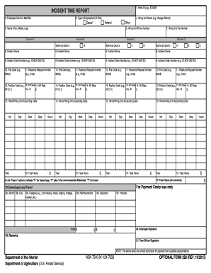 Fillable Online gacc nifc Incident Time Report. time record Fax Email ...