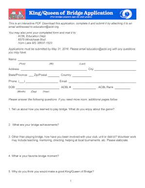 Fillable Online web2 acbl King-Queen of Bridge application Fax Email ...