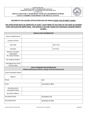 Fillable Online incomplete or illegible applications may be denied please type or ... Fax Email ...