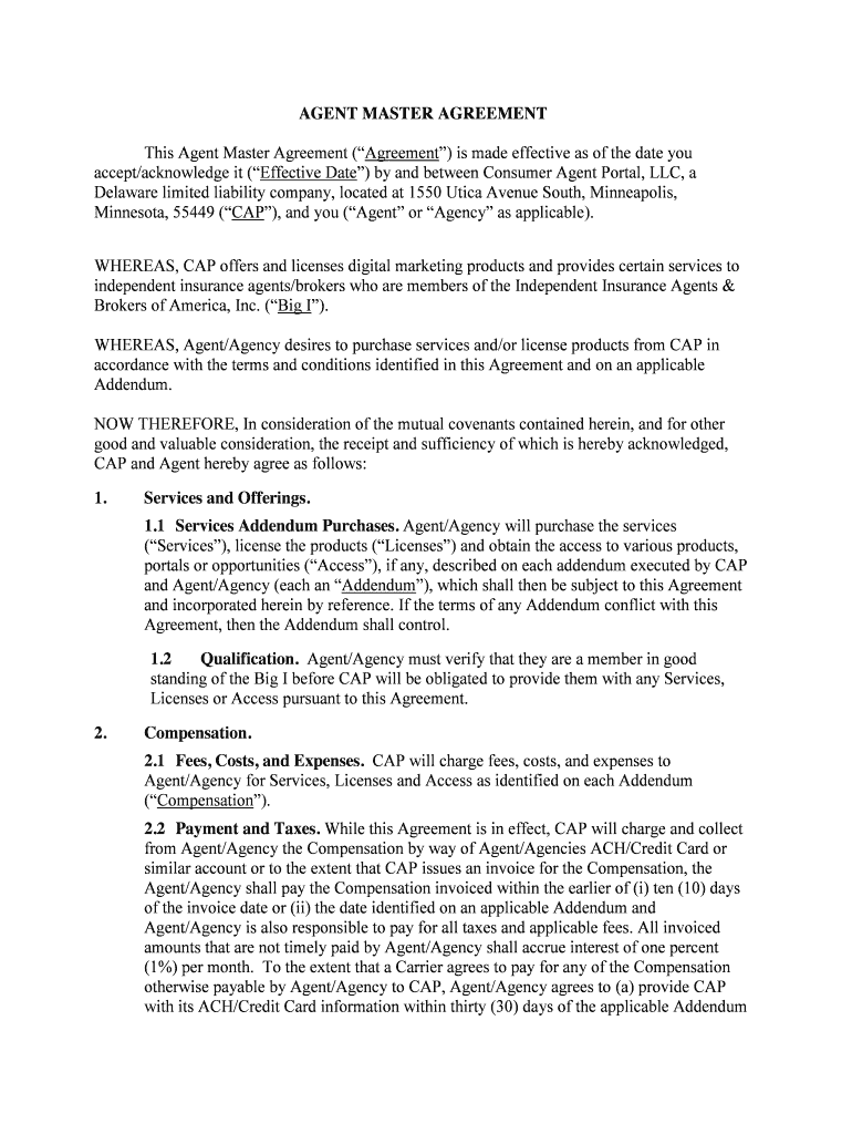 Fillable Online Agreement Base Template Fax Email Print - pdfFiller