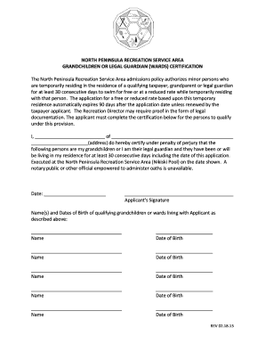 Fillable Online kpb NORTH PENINSULA RECREATION SERVICE AREA Fax Email ...